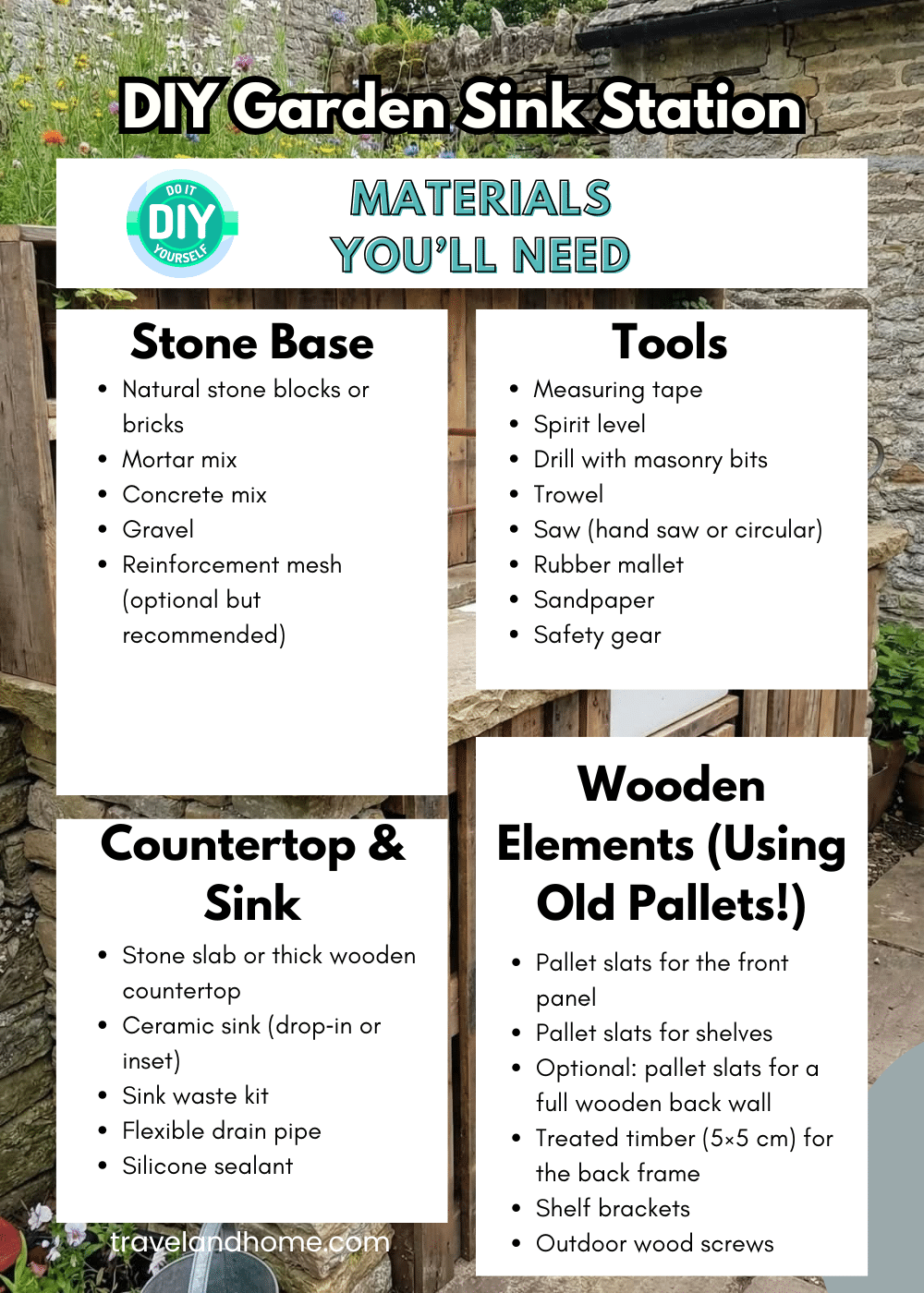 DIY Garden Sink Station: A Beautiful Project Using Old Pallets (9 Steps ...